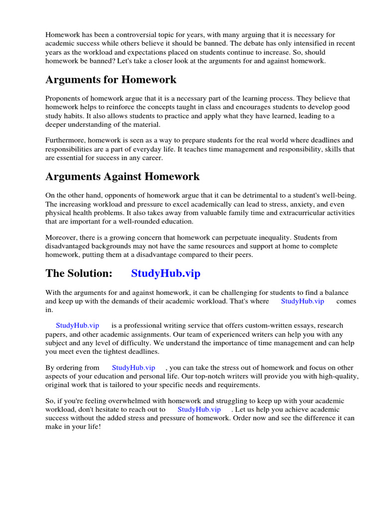 Should Homework Be Banned No | PDF | Homework | Teachers