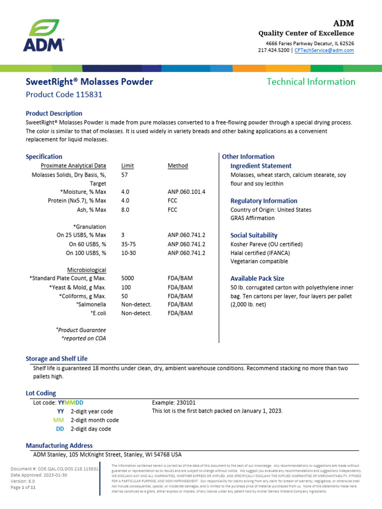 TechnicalDataSheet (TDS) Dri-Mol English 01302023 | PDF | Recombinant ...