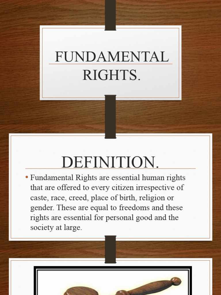 FUNDAMENTAL RIGHTS PRESENTATION | PDF | Rights | Justice