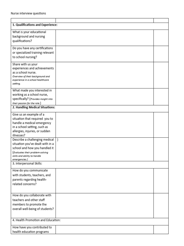 Nurse Interview Questions | PDF | Nursing | Health Care
