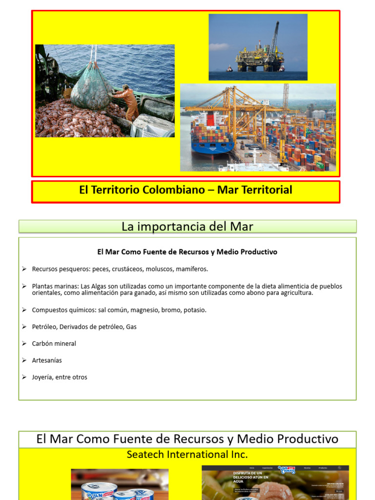 Mar Territorial y Zona Económica de Colombia | PDF | Aguas ...