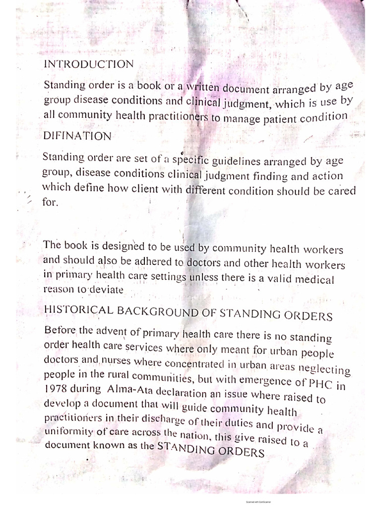 Standing Order | PDF