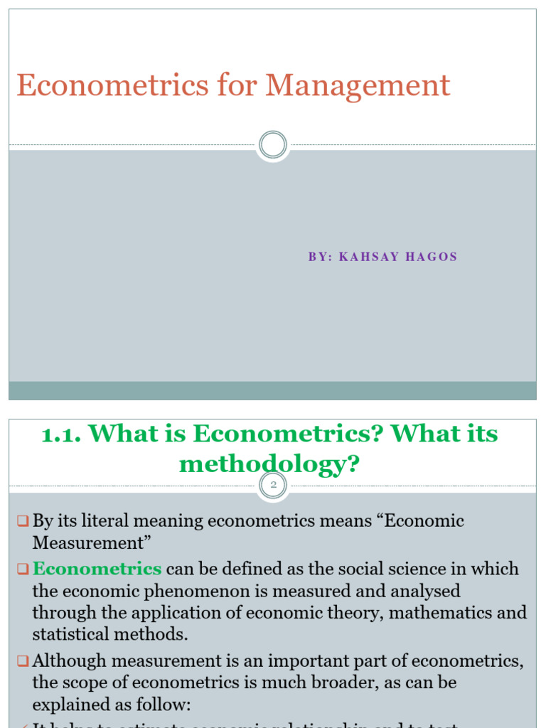 Understanding Econometrics Methodology | PDF | Econometrics | Statistics