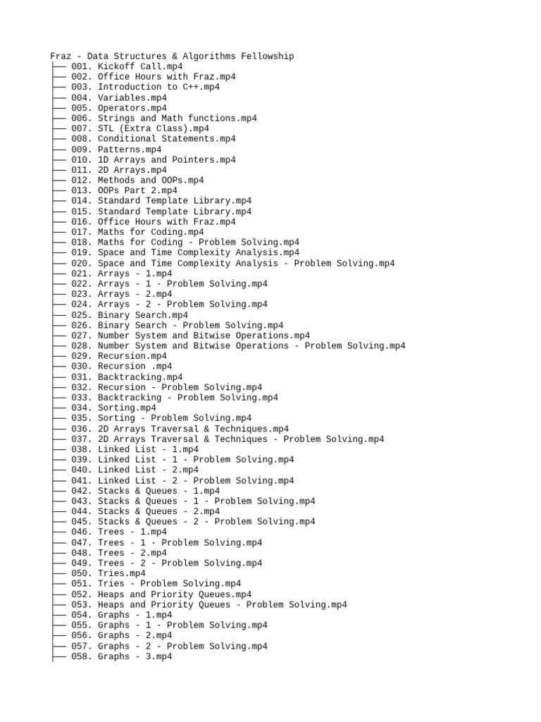 Fraz - Data Structures & Algorithms Fellowship | PDF | Time Complexity | C++