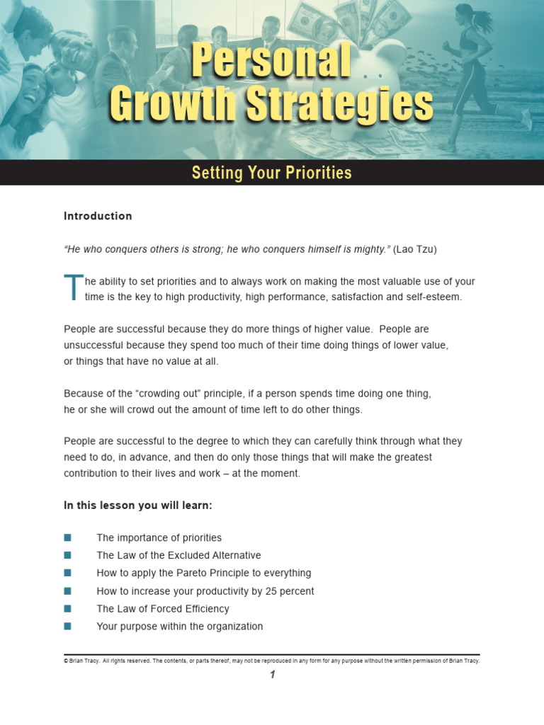 Setting Your Priorities | PDF | Economies