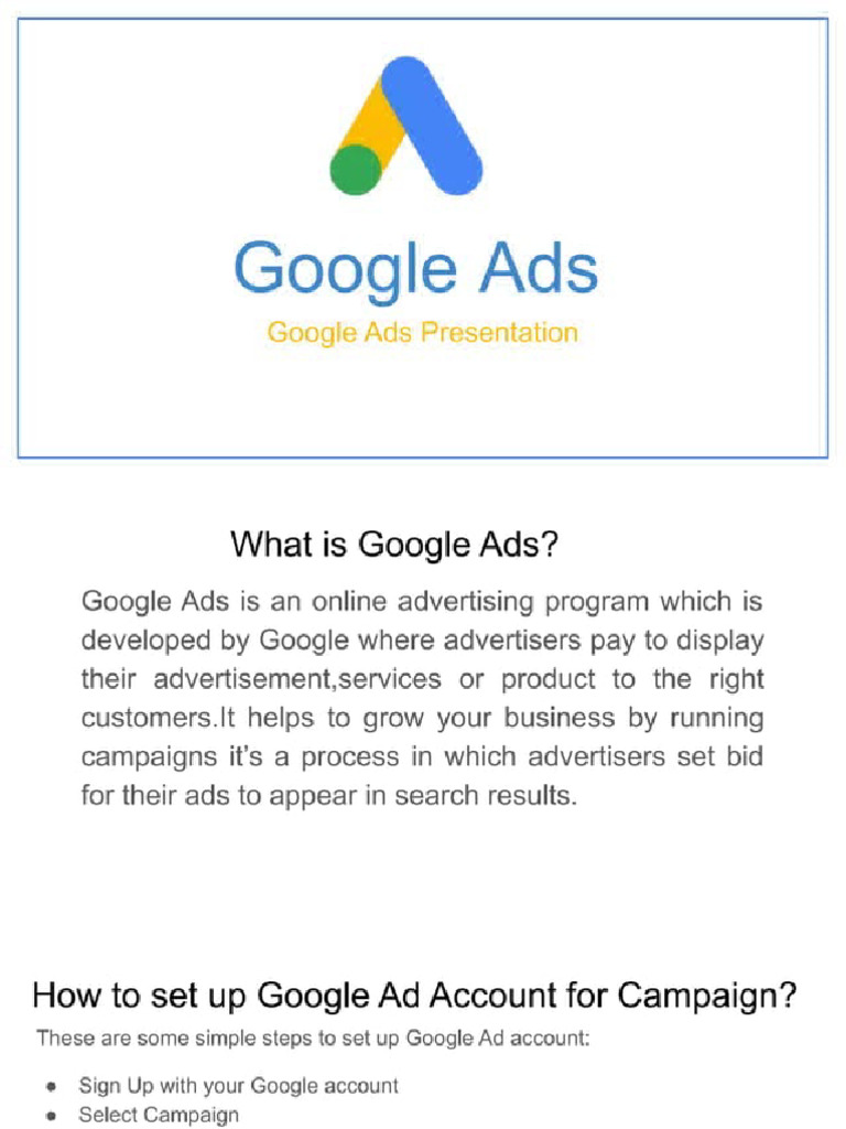 Google Ads Training | PDF