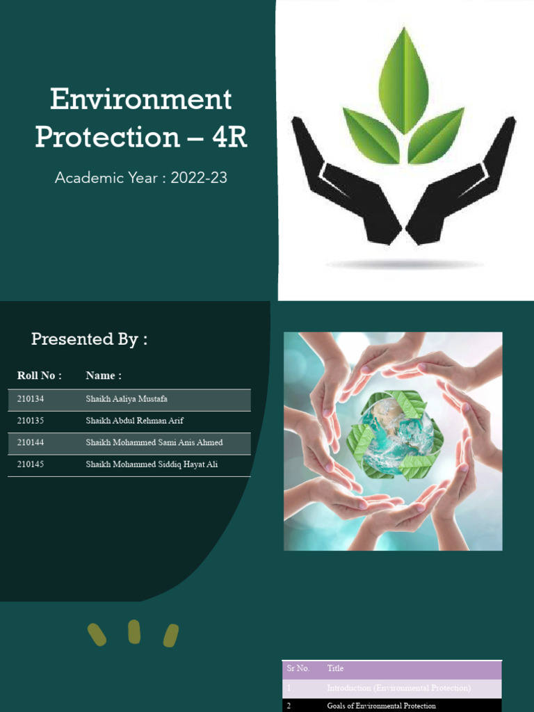 On "Environment Protection - 4R" | Download Free PDF | Recycling | Waste
