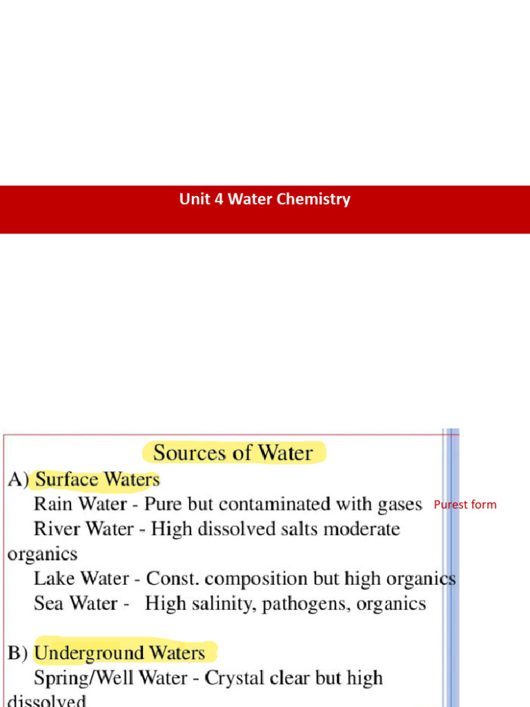 Water Chemistry | PDF | Chemical Compounds | Chemical Substances