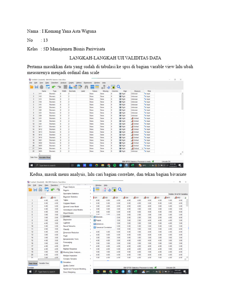 I Komang Yana Asta Wiguna - Remidial Statistik, SPSS | PDF | Teaching Methods & Materials ...