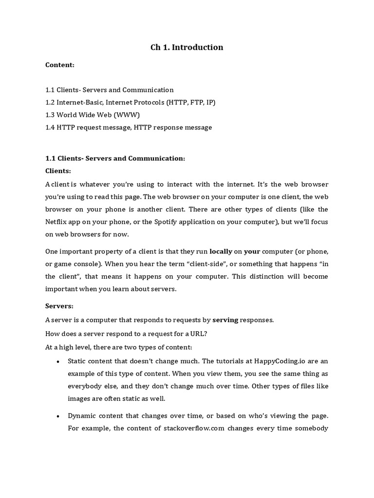 Ch1 Introduction | PDF | World Wide Web | Internet & Web