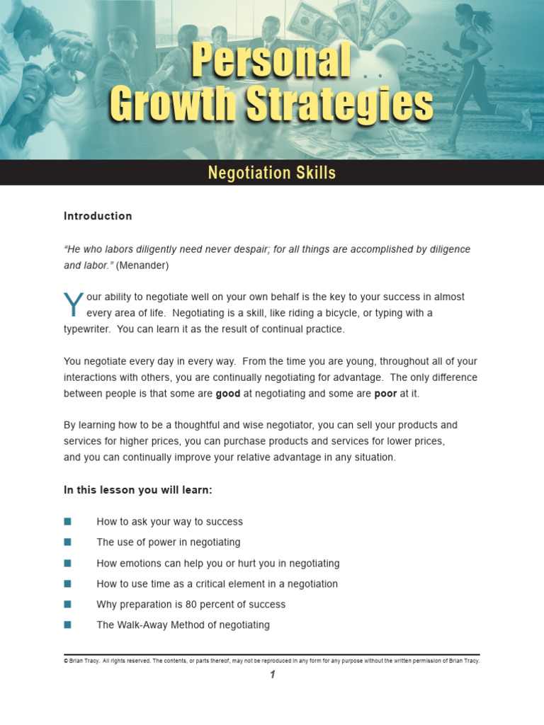 Mastering Negotiation Skills | PDF | Negotiation | Behavioural Sciences