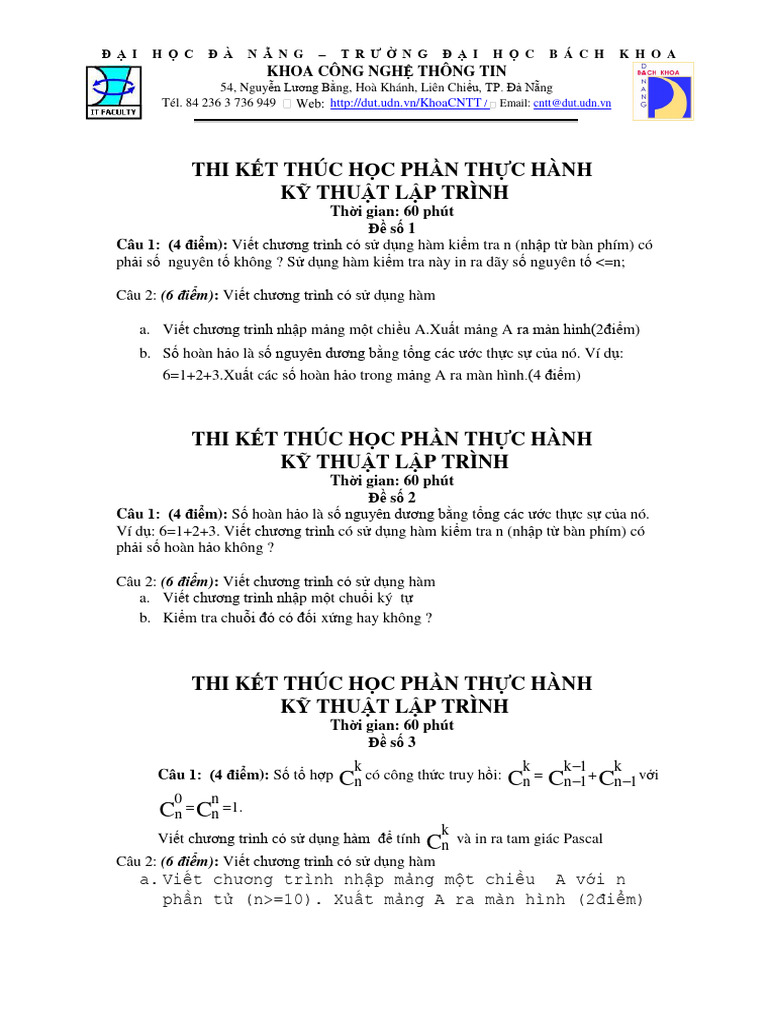 De-thi-KTLT-2019 | PDF