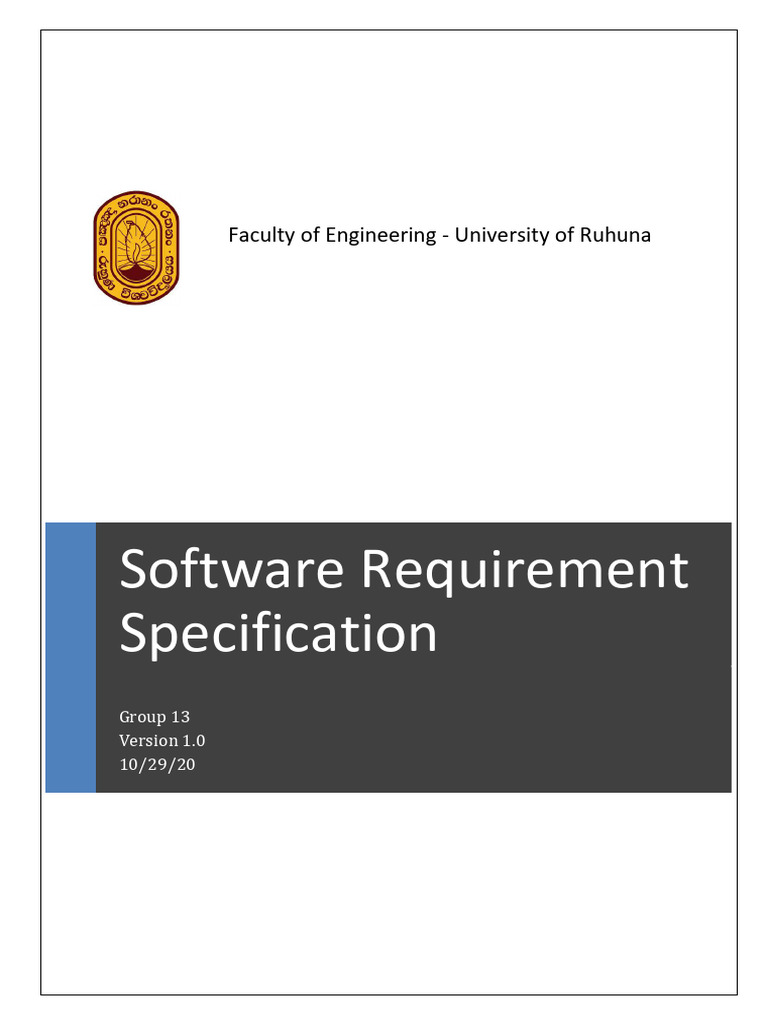 EE5206 Project SRS Final | PDF | Use Case | Databases