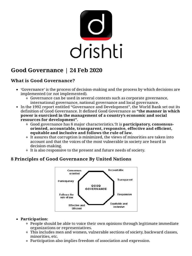 To-The-Points Paper4 Good-Governance-2 Print Manually | PDF ...