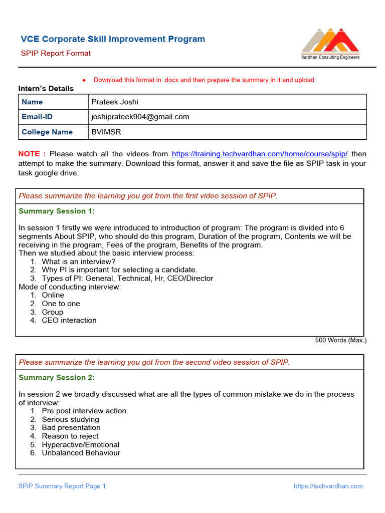 SPIP Task | Download Free PDF | Cognition | Psychology
