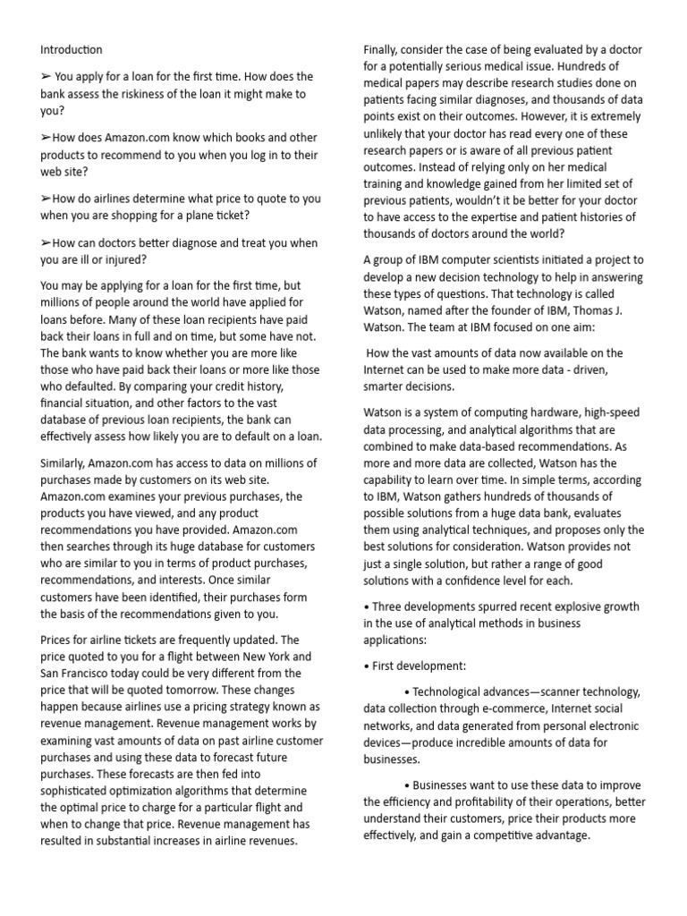 Fundamentals of Business Analytics | PDF | Analytics | Big Data