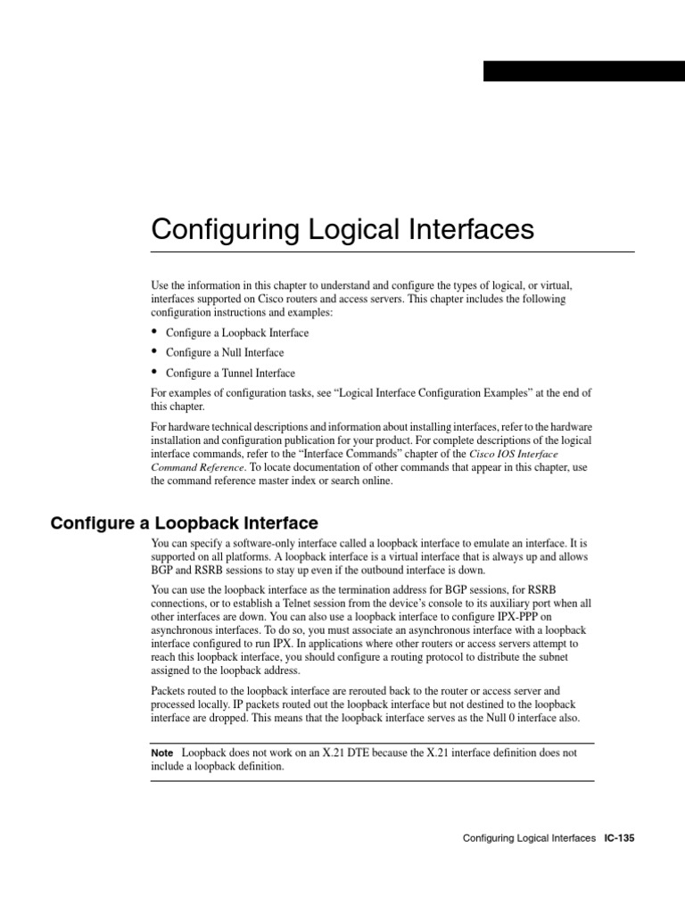 Configure Logical Interfaces | PDF | Router (Computing) | Ip Address