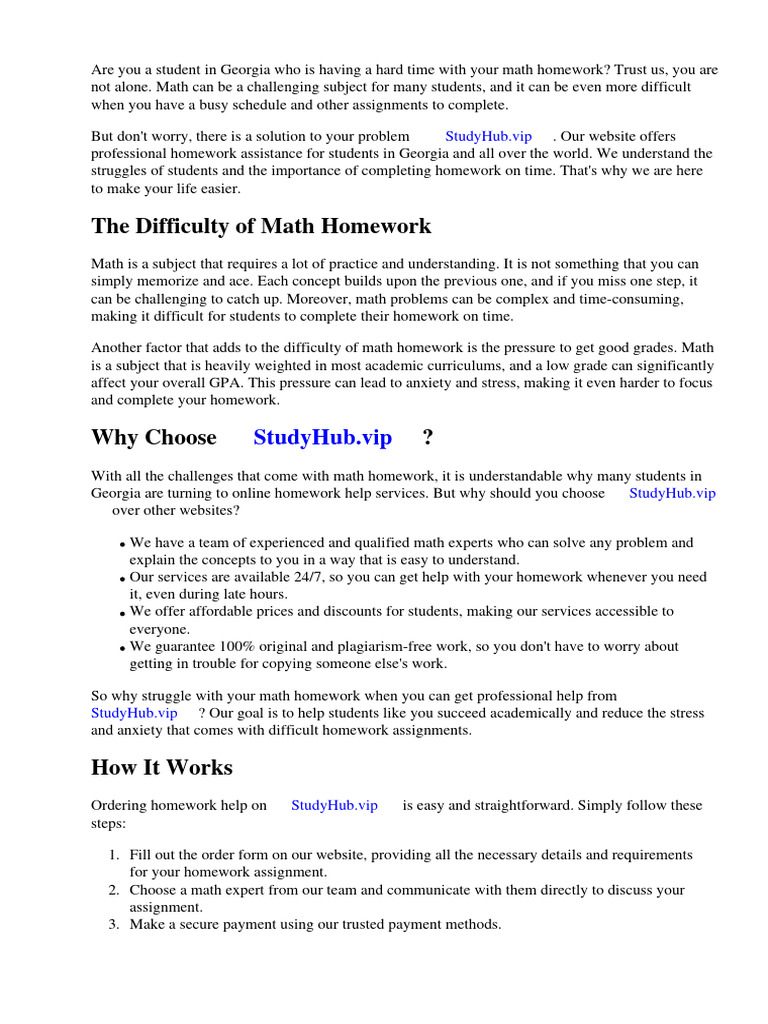 Georgia Math Homework Help Online | PDF | Homework | Amazon Kindle