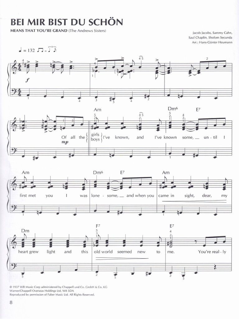 Bei Mir Bist Du Schön | PDF