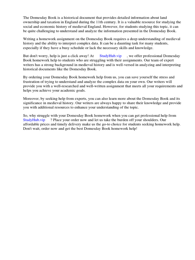 Domesday Book Homework Help | PDF | Serfdom | England