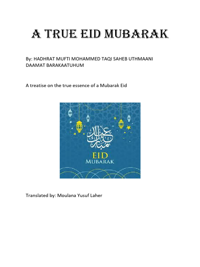 A True Eid | PDF | Abrahamic Religions