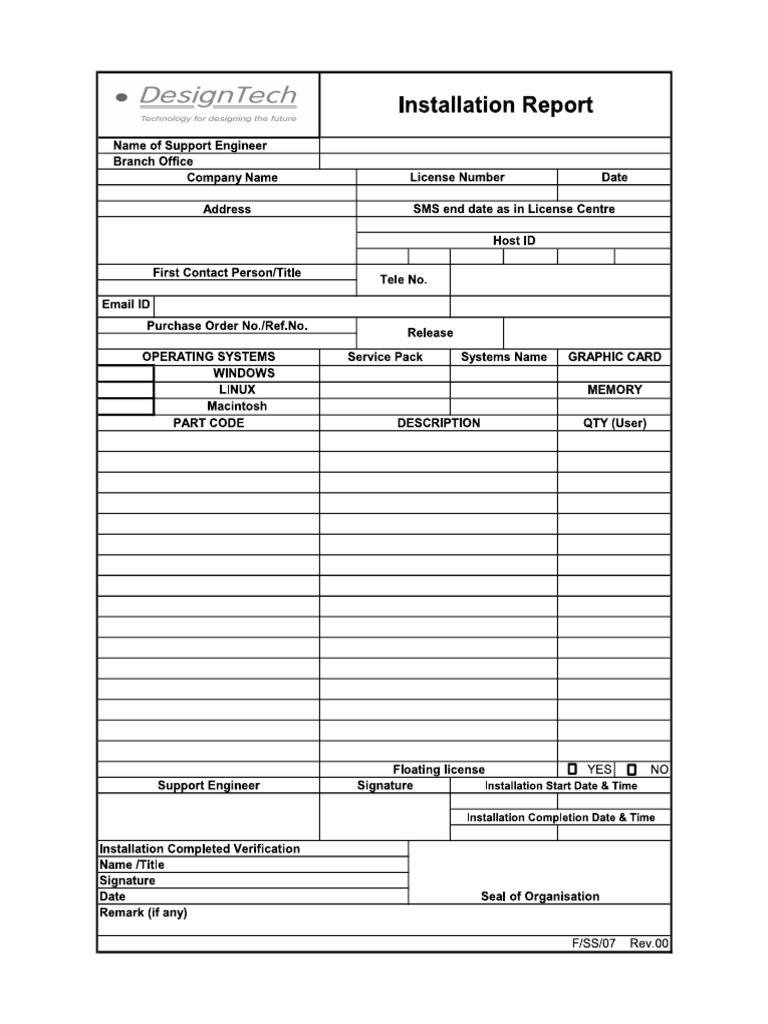 Installation Report | PDF