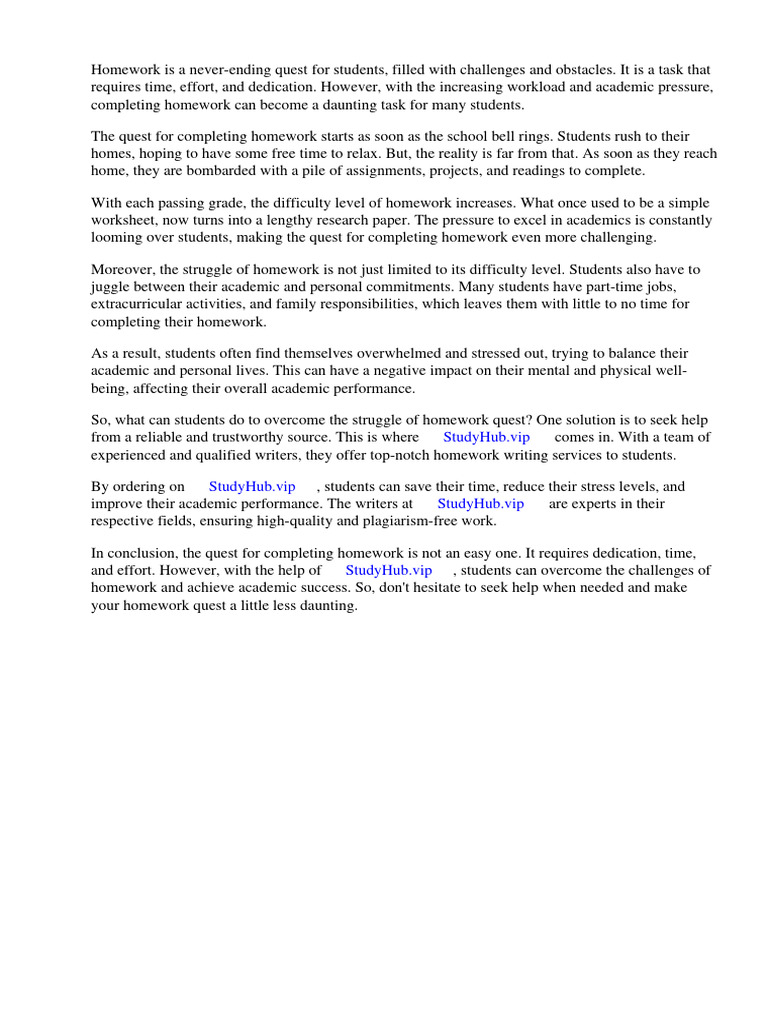 Homework Quest | Download Free PDF | Homework | Essays