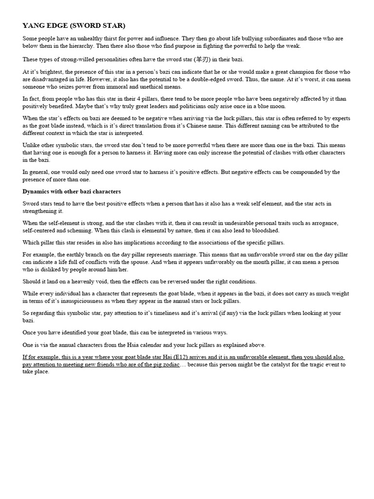 Sword Star | PDF | Sword | Behavioural Sciences