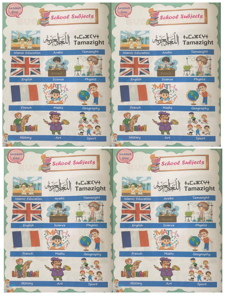 School Subjects 1ms | PDF