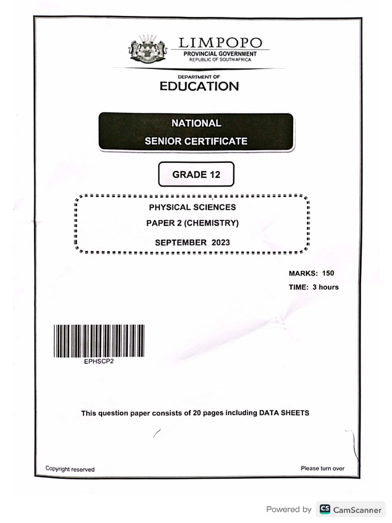 2023 Physical Sciences P2 Preparatory Exam Limpopo | PDF