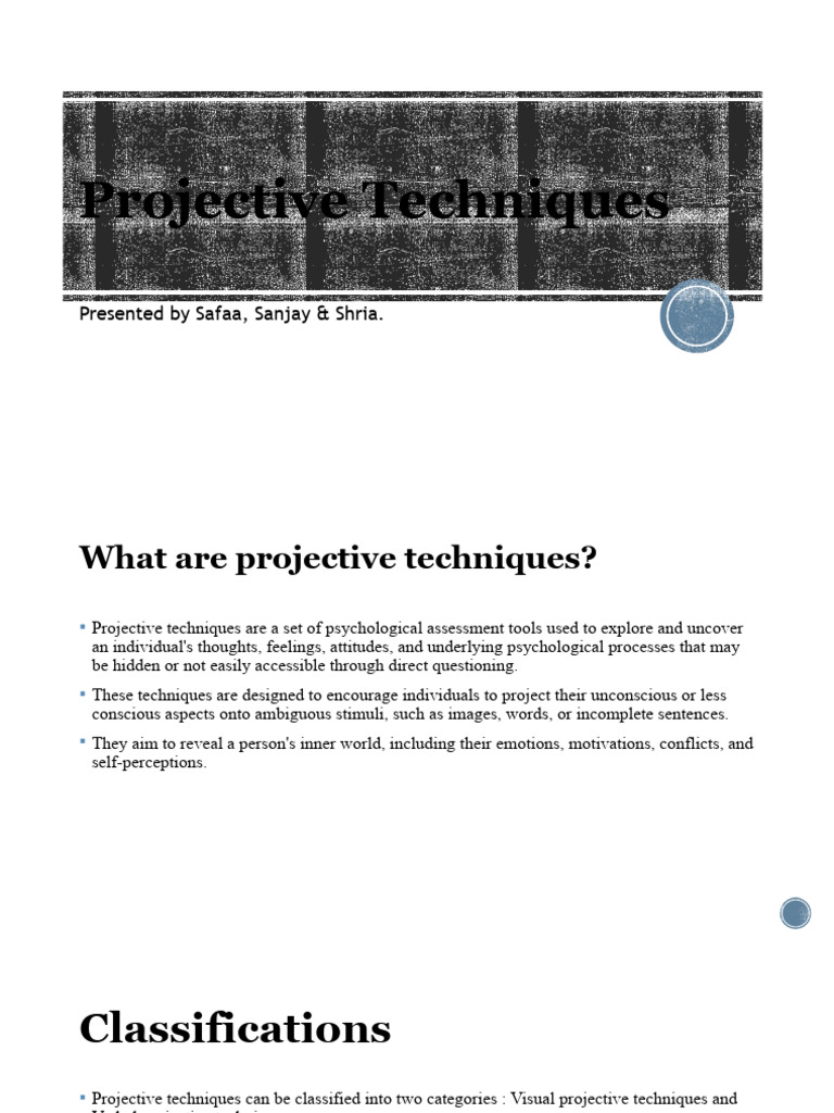 Understanding Projective Techniques | PDF | Behavioural Sciences ...
