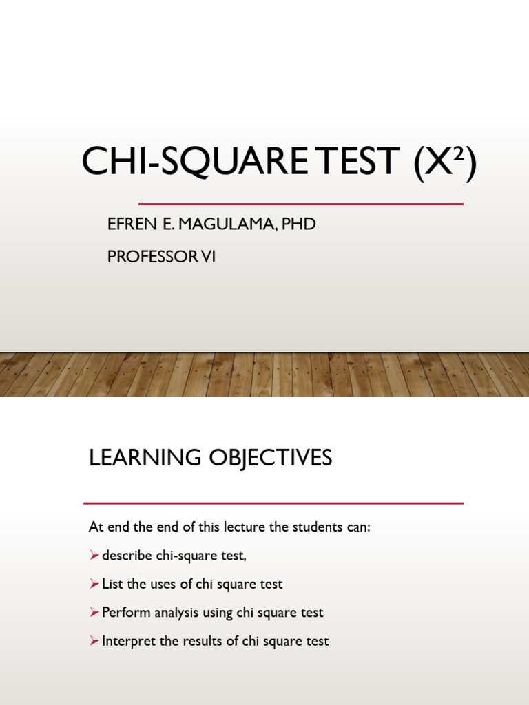 Agri 601 Chi Square Test Download Free Pdf Chi Squared Test Statistical Hypothesis Testing