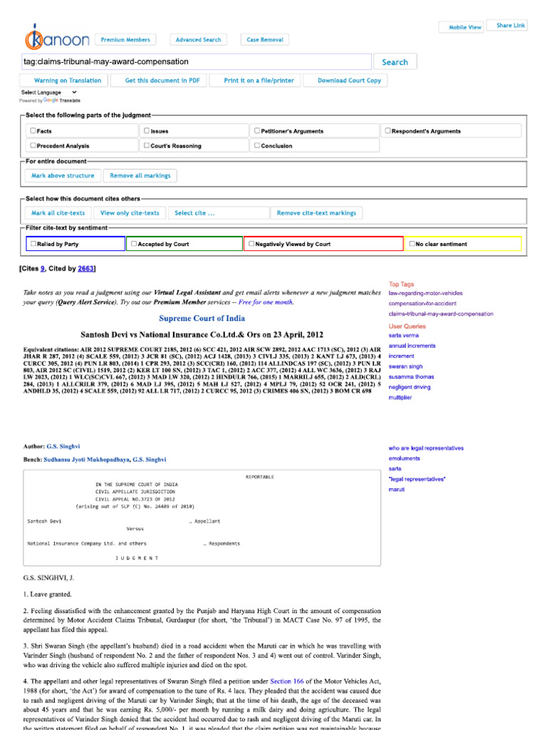 SANTOSH DEVI CASE | PDF