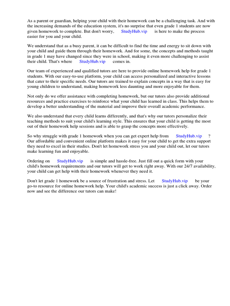Grade 1 Homework Help for Parents | PDF | Phonics | Reading Comprehension