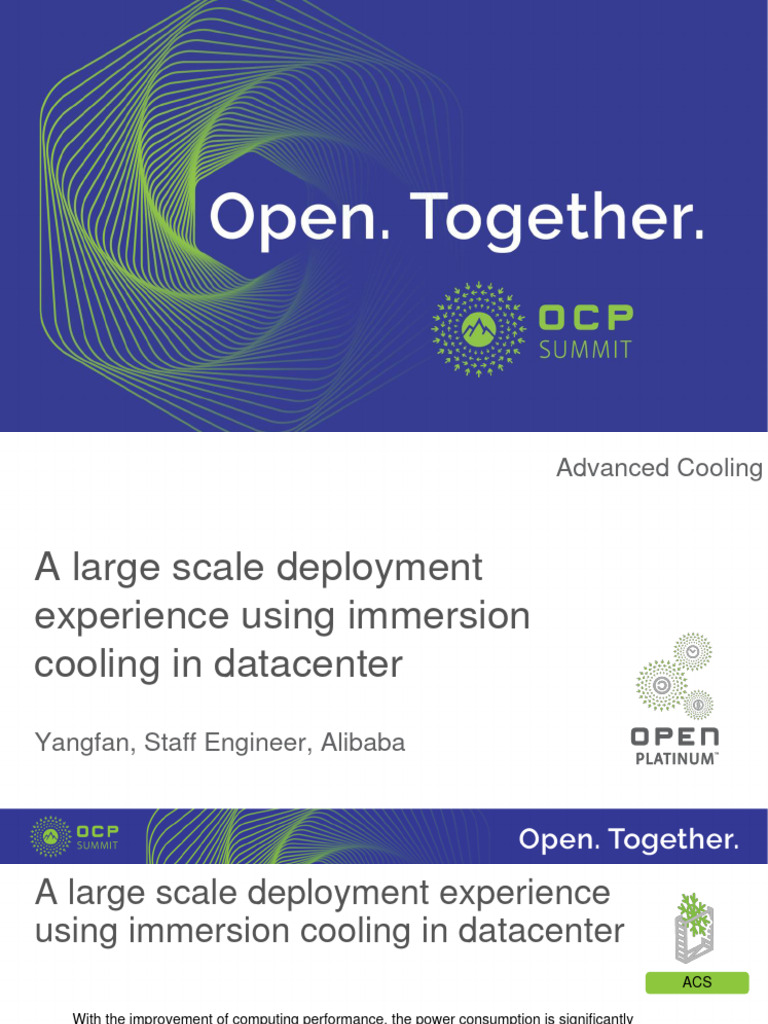 A Large Scale Deployment Experience Using Immersion Cooling in Datacenters | PDF | Data Center ...