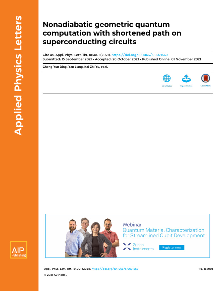 师姐 | PDF | Quantum Computing | Quantum Mechanics