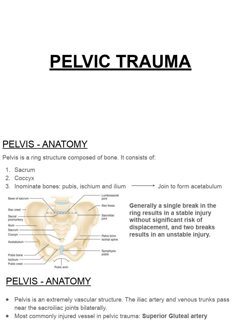 Pelvic Trauma | PDF | Pelvis | Medical Specialties