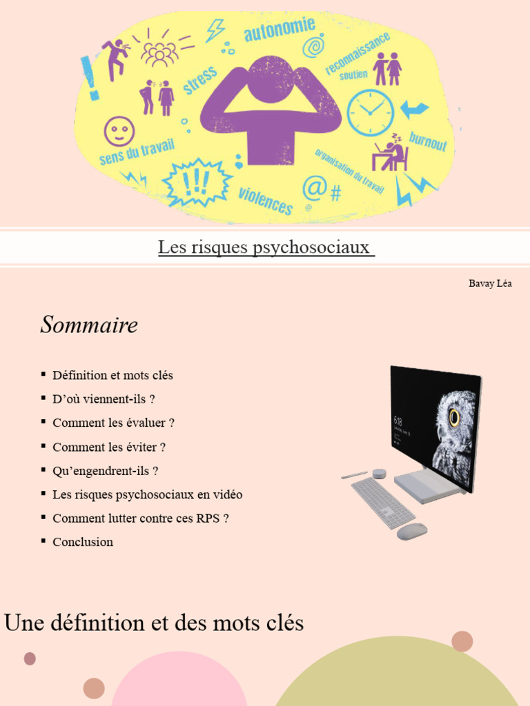 Les Risques Psychosociaux | PDF | Psychologie sociale | Business