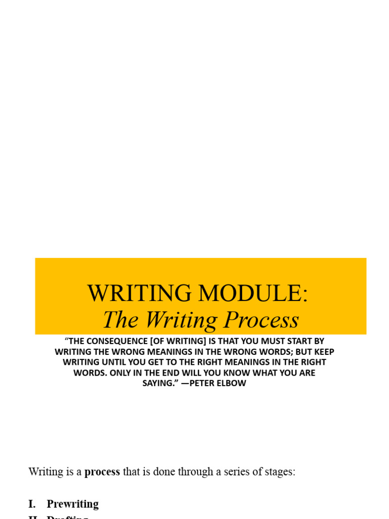The Writing Process... Thesis Statament | PDF | Brainstorming | Ios