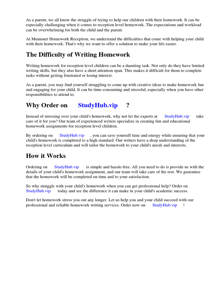 Mumsnet Homework Reception | Download Free PDF | Homework | Phonics