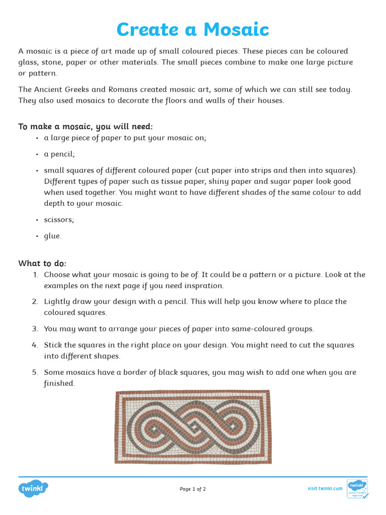 How to Create a Mosaic Art Piece | PDF