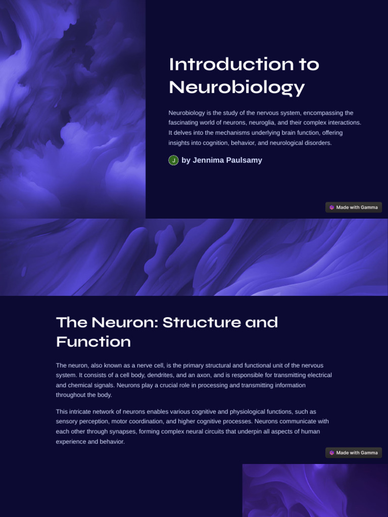 Introduction To Neurobiology | Download Free PDF | Neuron | Nervous System