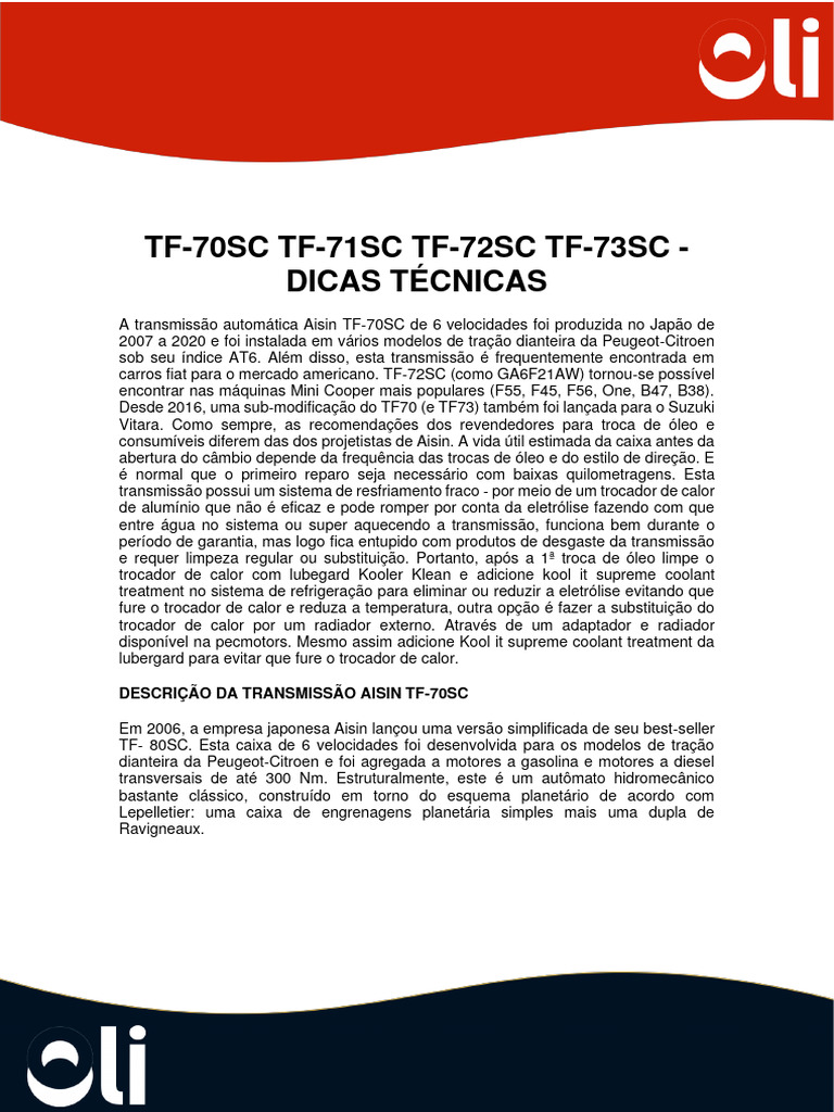 TF 71SC TF 72SC TF 73SC | PDF | Engrenagem | Motores
