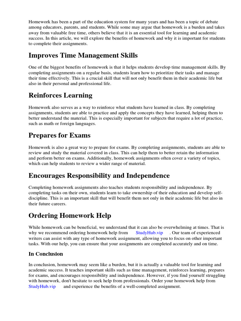 Homework Is Beneficial Do You Agree | PDF | Homework | Learning