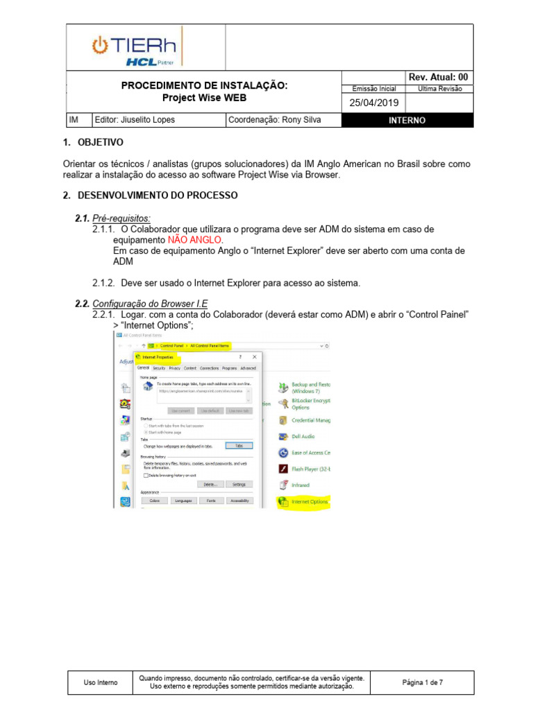 POP0XX - Manual de Instalação ProjectWise WEB | PDF | Programas ...