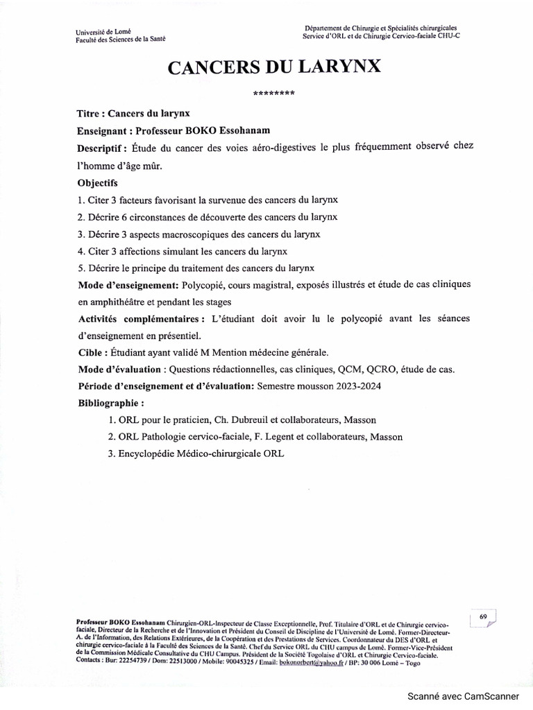 Cancers Du Larynx | PDF