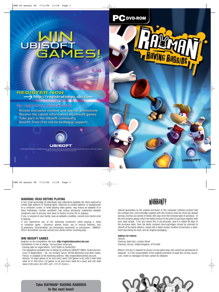 Rayman Raving Rabbids Manual | PDF