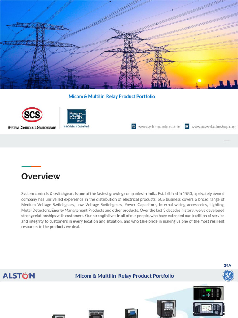 MiCOM & Multilin Relay Portfolio | PDF | Electric Power Distribution ...