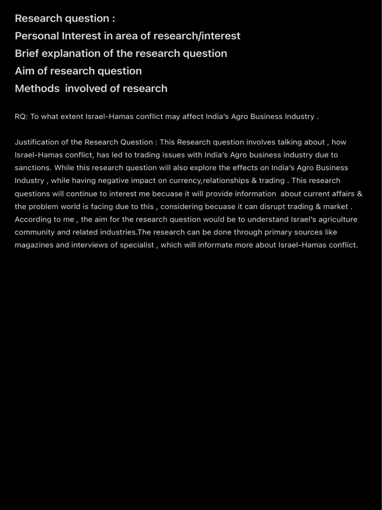 Research Question | PDF | Social Science