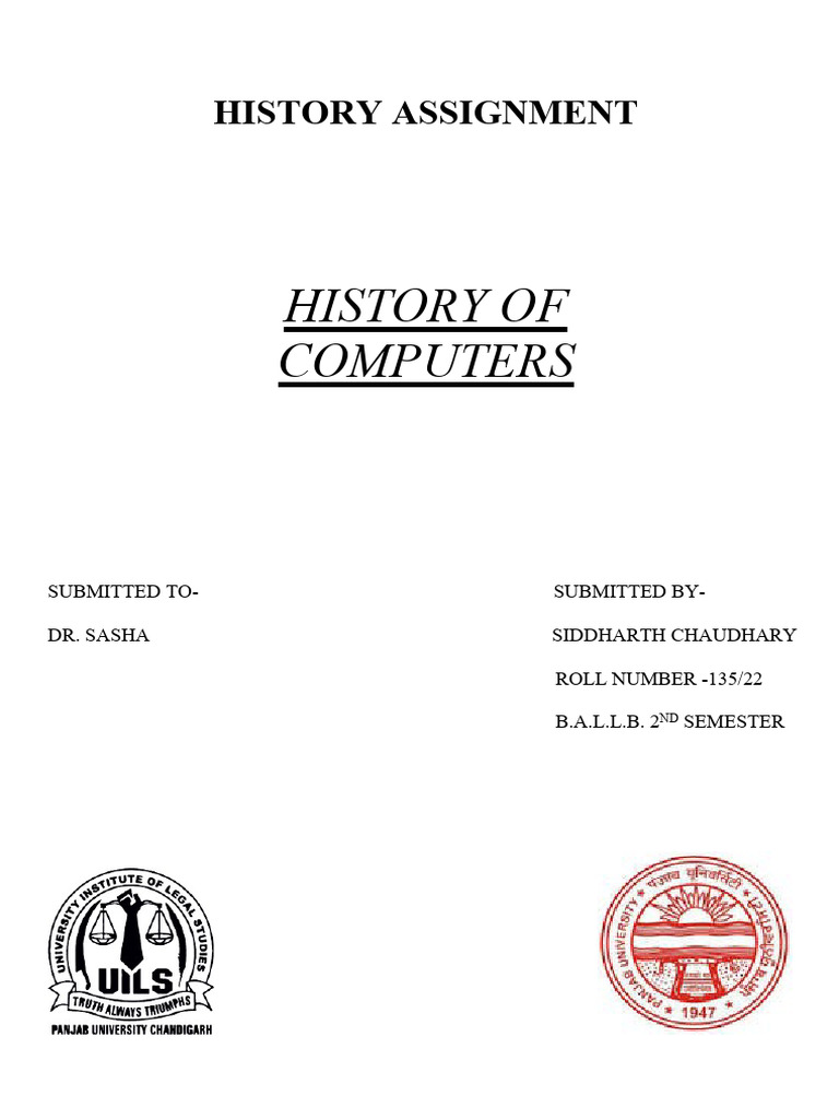 History of Computers | PDF | Personal Computers | Computing